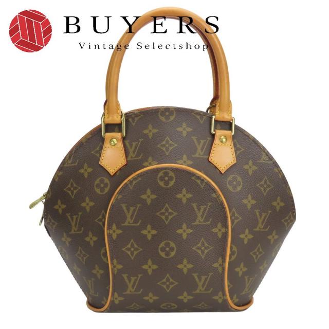 中古 ルイ・ヴィトン ハンドバッグ エリプスPM M51127 モノグラム ヌメ革 ブラウン 普段使い カジュアル レディース 女性 LOUIS VUITTON