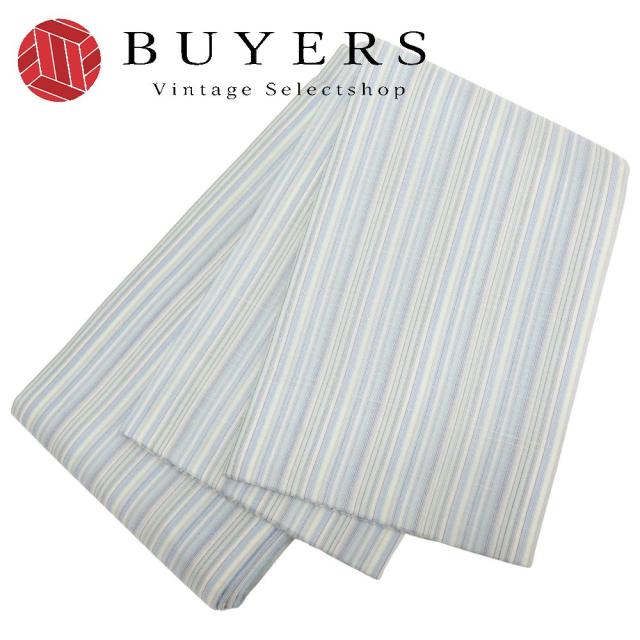 中古 半幅帯 紗半幅 長尺 正絹(金銀糸除く) ホワイト ライトグリーン ライトブルー ライトパープル 小袋帯 夏 涼しげ 和装 呉服 和服 きもの レディース 女性