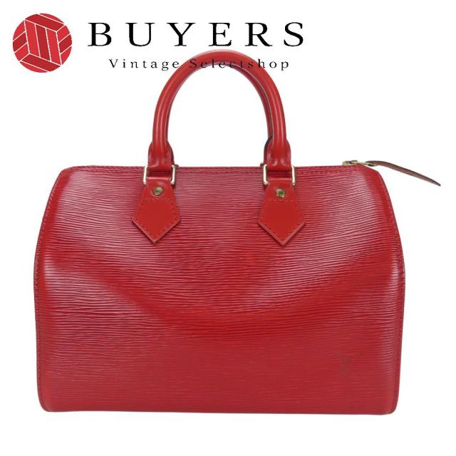 中古 ルイ・ヴィトン ハンドバッグ スピーディ25 M43017 エピレザー カスティリアンレッド ゴールド金具 カジュアル 普段使い レディース 女性 LOUIS VUITTON