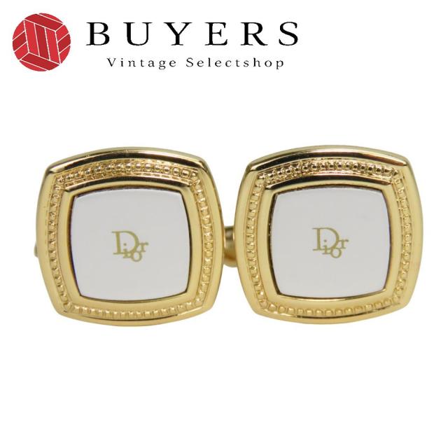中古 クリスチャンディオール カフス メタル ゴールド シルバー アクセサリー スーツ メンズ 男性 Christian Dior