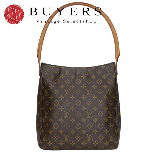 中古 ルイ・ヴィトン ショルダーバッグ ルーピングGM M51145 モノグラム ヌメ革 ブラウン 肩掛け 普段使い カジュアル ワンショルダー レディース 女性 LOUIS VUITTON