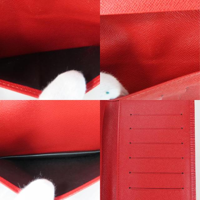 中古 ルイ・ヴィトン 札入れ ポルトカルトクレディ エピレザー レッド