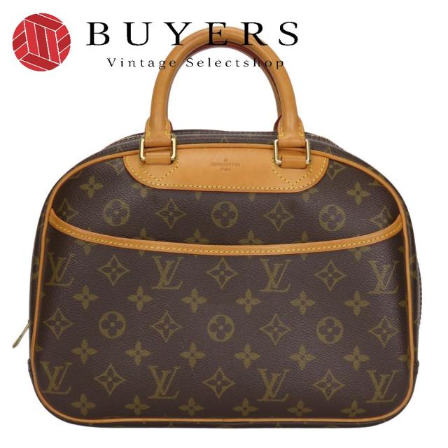 中古 ルイ・ヴィトン ハンドバッグ トゥルーヴィル M42228 モノグラム ヌメ革 ブラウン ゴールド金具 レディース 女性 LOUIS VUITTON