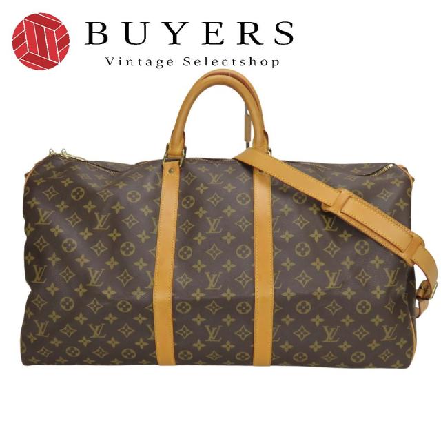中古 ルイ・ヴィトン ボストンバッグ キーポル55バンドリエール M41414 モノグラム ブラウン ゴールド金具 2WAY 斜め掛け 旅行 レディース 女性 LOUIS VUITTON