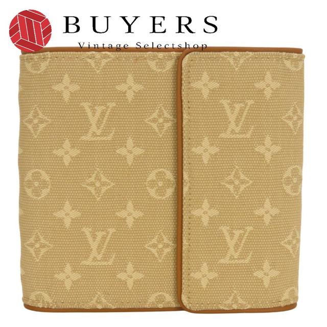 中古 ルイ・ヴィトン 三つ折り財布 ポルトビエ カルトクレディ モネ M92441 モノグラムミニ ベージュ系 小物 レディース 女性 LOUIS VUITTON