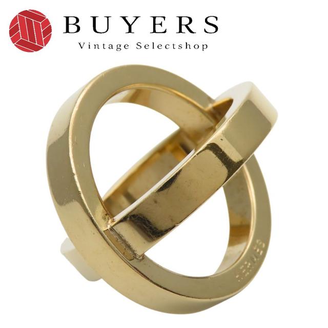 中古 エルメス スカーフリング コスモス FANTAISIE メタル ゴールド メッキ GP アクセサリー レディース 女性 HERMES