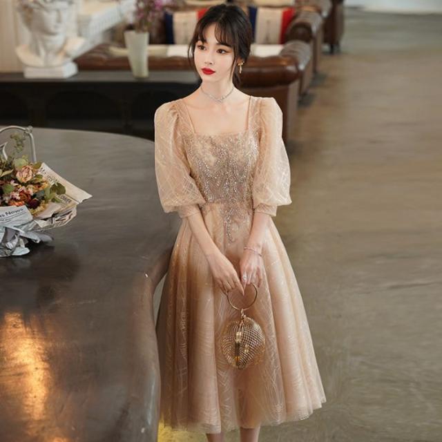 イブニングドレススカート女性軽贅沢高級日常用学生安い忘年会宴会気質夏