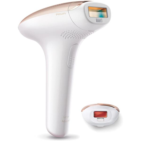 送料無料！フィリップス 　光 ルメア アドバンス アタッチメント2個付(顔用・からだ用) 光美容器 ポーチ付  シャンパンゴールド/ホワイト SC1997/70