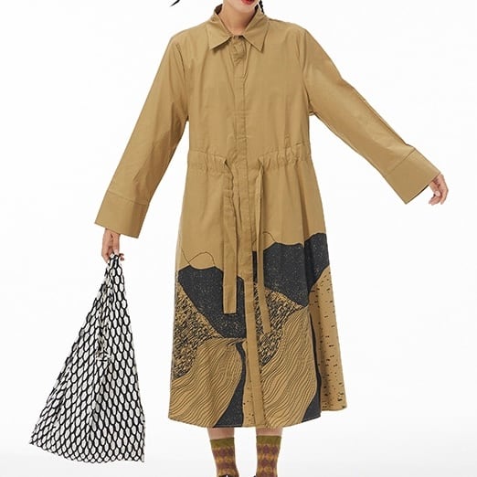 ワンピース シャツ フロントボタン 半袖 袖あり ウエストマーク ウエストリボン ハイウエスト 脚長効果 スタイルアップ ゆったり オーバーサイズ ビッグシルエット コットン ブラック