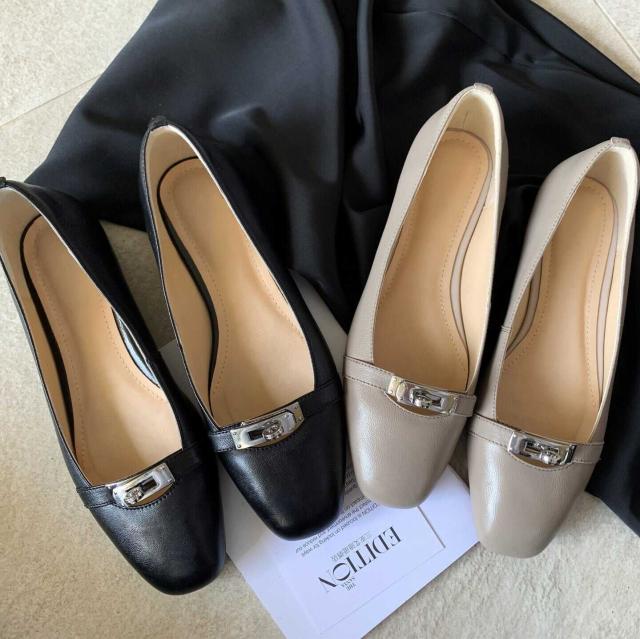 レディース ローファー バレエシューズ フラット シューズ コンフォート 1.5cmヒール PU フォーマル かっこいい カジュアル 大人 流行り 上品 きれいめ シンプル クラシック エレガント