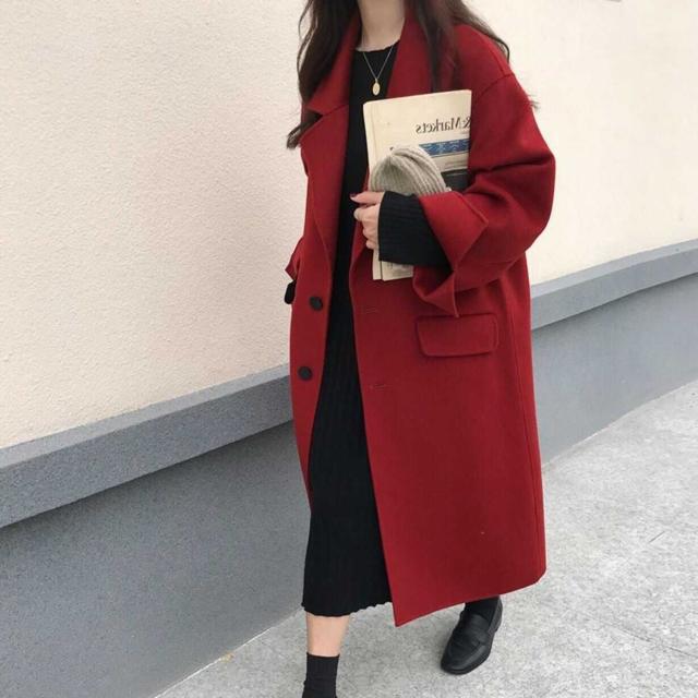 レディース 上着 羽織り コート アウター 美シルエット ウールタッチ チェスターコート ミドル丈 ラペルネック インスタ映え 高見え 可愛い かわいい 韓国 かっこいい カジュアル 大人