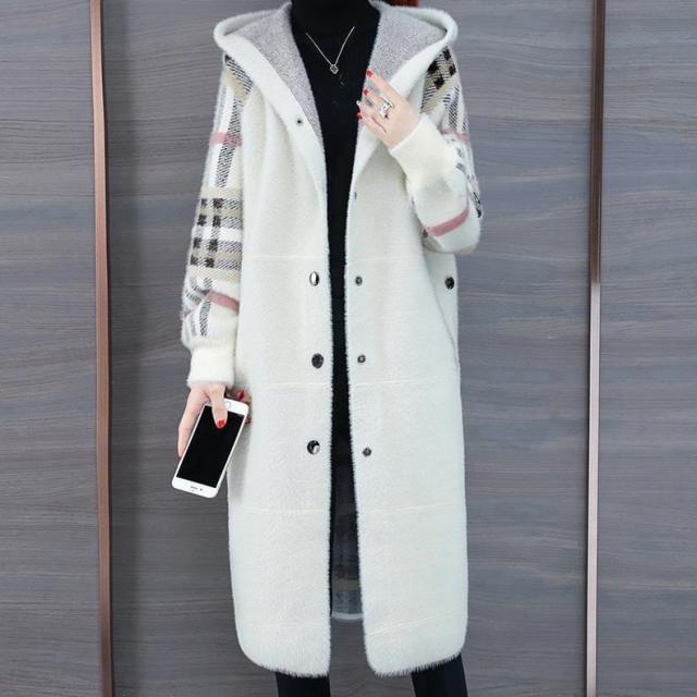 アウター コート ムートン Ａライン ミドル丈 裏地付き切り替え チェック柄 格子柄 フード付き ミディアム丈 フレア 無地 襟付き 温かい 防寒 体型カバー スタイルアップ 可愛い かわいい