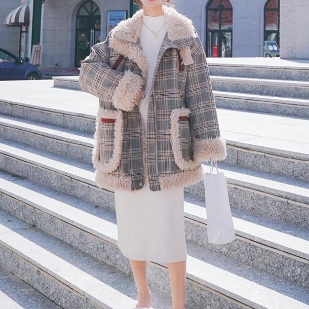 ボアブルゾン レディース ジャケット ライダース風 ムスタンジャケット フリースジャケット ポケット バイカラー アウター フェイクファー もこもこ ミディアム丈 ボア オーバーサイズ