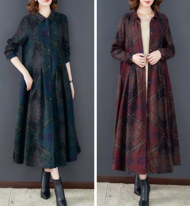 レディース 羽織り コート 美シルエット ロング丈 シャツワンピ ラペルネック 韓国 インスタ映え 高見え 可愛い かわいい かっこいい カジュアル 大人 上品 シンプル クラシック