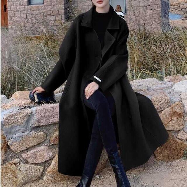 レディース コート アウター 美シルエット ロング丈 チェスターコート ベルト付き 韓国 インスタ映え 高見え オルチャン 可愛い かわいい かっこいい カジュアル 大人 上品 シンプル