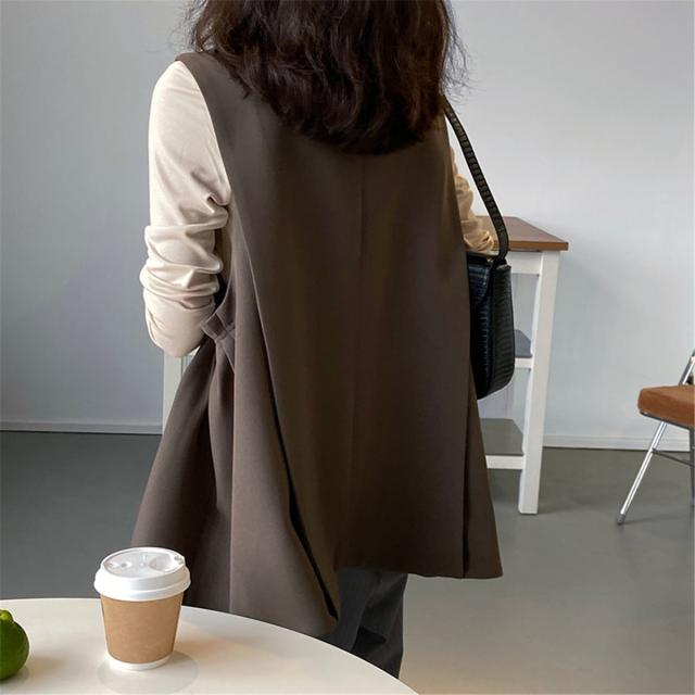 ベスト トップス レディース 羽織り Tシャツ オーバーサイズ ギャザー