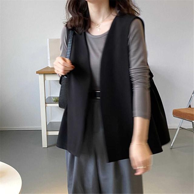 ベスト トップス レディース 羽織り Tシャツ オーバーサイズ ギャザー