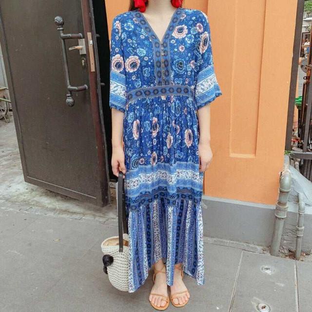 ワンピース チュニック 上着 人気 おすすめ おしゃれ お洒落 激安 安い 送料無料 プチプラ 半袖 スクエアネック オーバーサイズ マキシ　ロングスカート ふんわり 柄 プリント 花柄