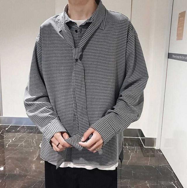 トップス 上着 人気 おすすめ おしゃれ お洒落 激安 安い 送料無料 プチプラ カジュアルシャツ 長袖 ロング ボウタイ オーバーサイズ ワイド チェック 格子柄 ポリエステル 可愛い かわいい