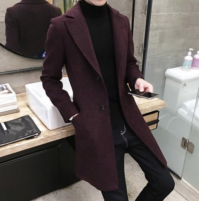 コート　チェスターコート　ハーフコート　スリム　細身　ブラック　グレー　sh0023