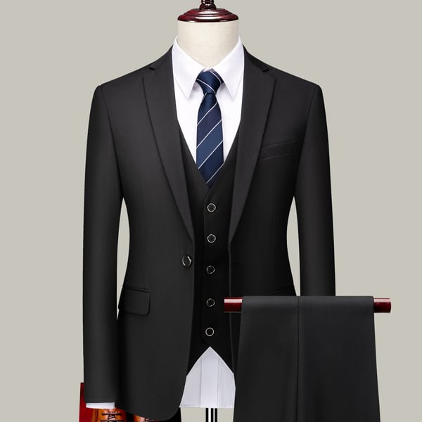 スーツ 紳士服 男 メンズ 人気 おすすめ おしゃれ お洒落 激安 安い 格安 送料無料 プチプラ ３点セット スリーピース シングルスーツ ベスト ジャケット 一つ釦 パンツ スラックス 無地