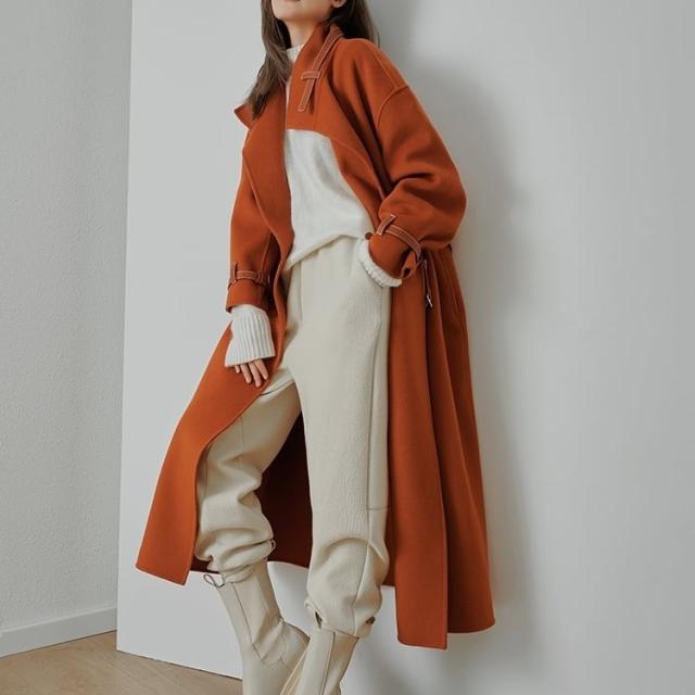 コート アウター ロング ハイネック モノトーン ベルト付き モード ミディアム丈 袖あり 長袖 ポケット付き アウター 羽織り 大人可愛い きれいめ シンプル カジュアル おしゃれ レトロ