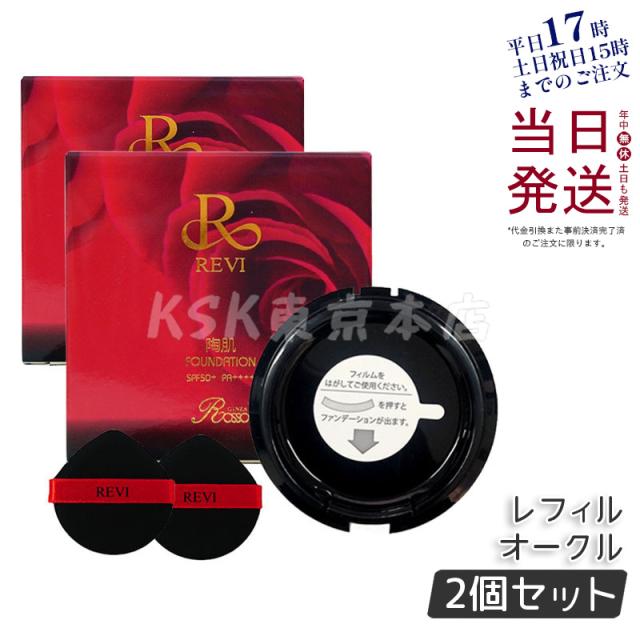 【2個セット】REVI ルヴィ 陶肌ファンデーション レフィル23（オークル） 詰め替え 15g ニードル 針 陶肌スピキュール 植物幹細胞 基礎化粧品（ファンデーション スキンケア ファンデーション 詰替え用 ファンデーション 化粧品 下地不要 リフトアップ ツヤ 透明感 ハリ）
