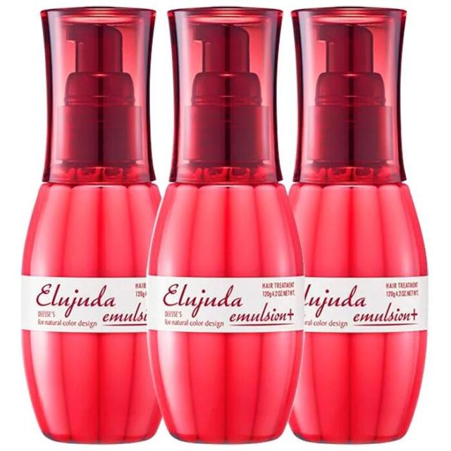 【お得3個セット】ミルボン エルジューダ エマルジョン＋120g Elujuda 普通〜太い髪用 洗い流さないトリートメント ミルク 乳液 ヘアケア 美容室 サロン専売品 アウトバス ヘアパック ダメージケア ヘアオイル ヘアセット ミルボンサロン専売品アウトバス