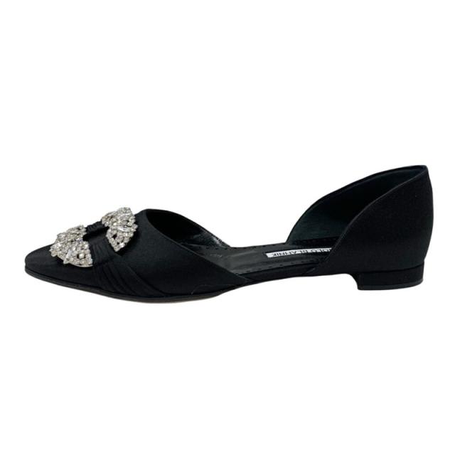 マノロブラニク MANOLO BLAHNIK フラットシューズ 靴 シューズ サテン