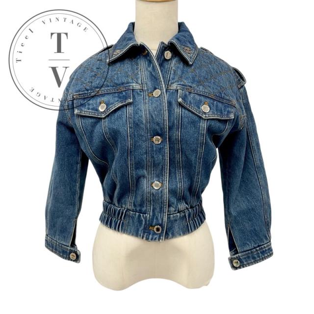 ルイヴィトン LOUIS VUITTON モノグラム アウター ネイビー ロゴ デニムジャケット キルティング