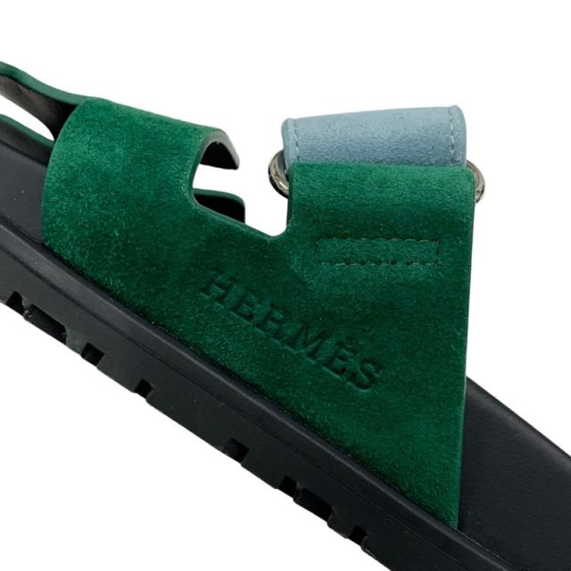 エルメス HERMES シプレ サンダル 靴 シューズ スエード グリーン