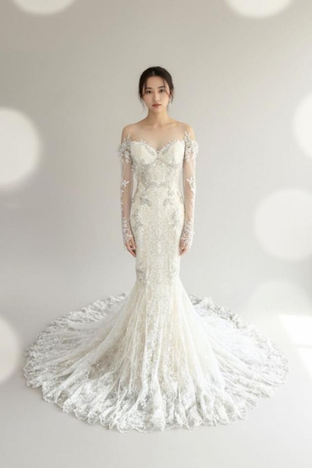 ガリアラハヴ Galia Lahav ニーサ Nissa マーメイドライン ウェディングドレス ホワイト 白 ファーストオーナー 刺繍 2way