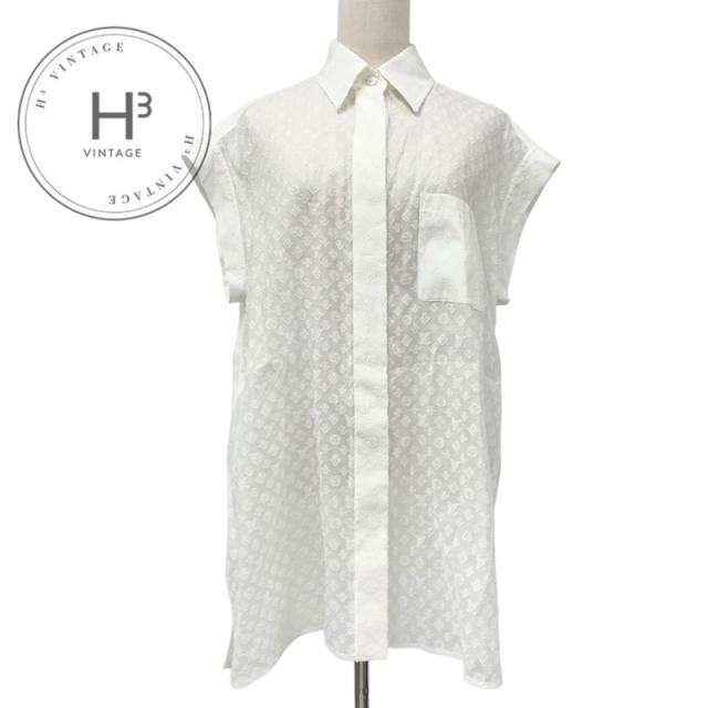 ルイヴィトン LOUIS VUITTON トップス ホワイト 白 シャツ ブラウス モノグラム