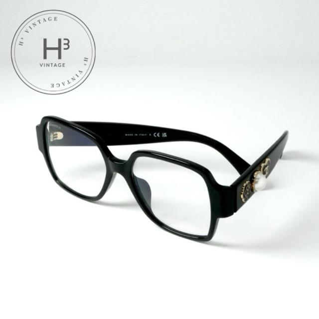 シャネル CHANEL サングラス ブラック ココマーク フェイクパール アイウェア ロゴ