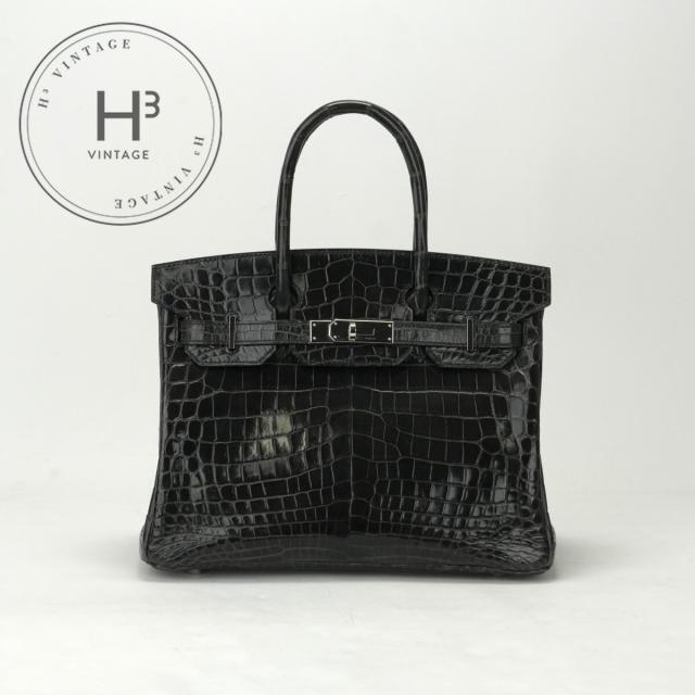 エルメス HERMES バーキン30 バーキン 30 バッグ トートバッグ ニロティカス クロコダイル グラファイト グレー シルバー金具 ハンドバッグ