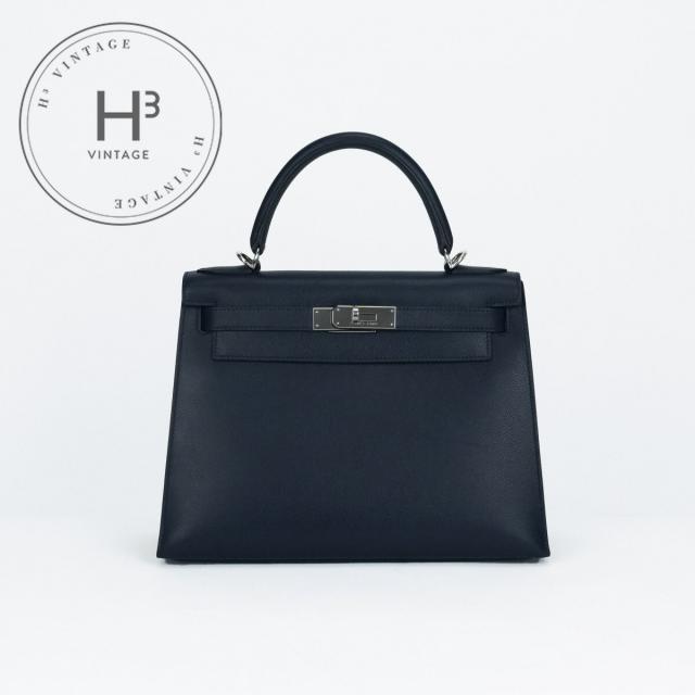 エルメス HERMES ケリー28 ケリー 28 バッグ トートバッグ ショルダーバッグ リセ ブルーインディゴ ブルー 青 紺 シルバー金具
