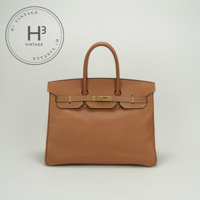 エルメス HERMES バーキン35 バーキン 35 バッグ トートバッグ アルデンヌ ゴールド Gold ブラウン brown 茶 ゴールド金具