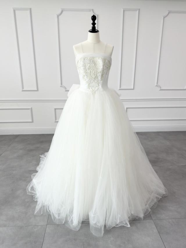 アヴィカ Avica LUANA-1 プリンセスライン ウェディングドレス ホワイト 白 ファーストオーナー 2way チュール