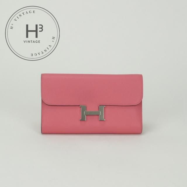 エルメス HERMES コンスタンスロング コンスタンス ロング 財布 長財布 ロングウォレット エバーカラー ローズアザレ Rose Azalee ピンク
