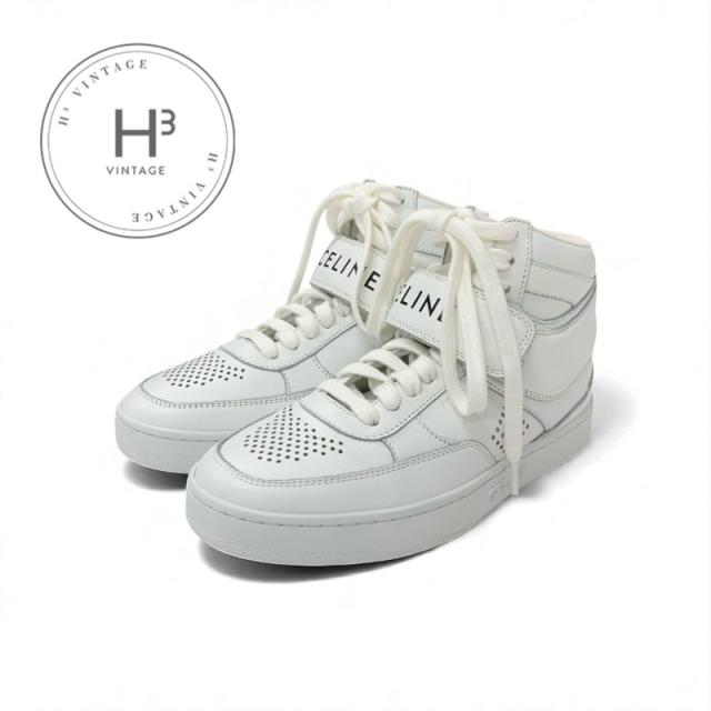 セリーヌ CELINE CT-03 スニーカー 靴 シューズ レザー ホワイト 白 ハイカット ロゴ ベルクロ