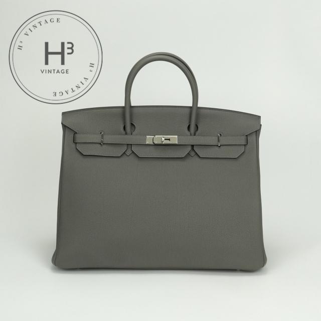 エルメス HERMES バーキン40 バーキン 40 バッグ トートバッグ トゴ グラファイト Graphite グレー Gray シルバー金具 ハンドバッグ
