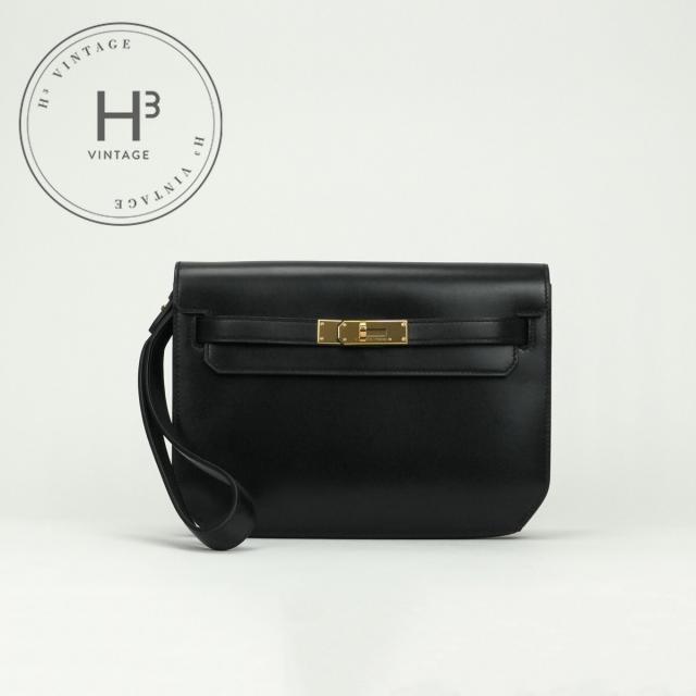 エルメス HERMES ケリーデペッシュ25 ケリー デペッシュ25 バッグ ビジネスバッグ ブリーフケース ボックスカーフ ノワール Noir