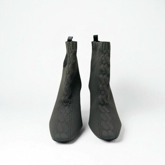 エルメス HERMES ヴォルヴェール ブーツ ショートブーツ 靴 シューズ ファブリック カーキ ニット エクスリブリス ソックスブーツ エルメス HERMES ヴォルヴェール ブーツ ショートブーツ 靴 シューズ