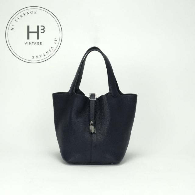 エルメス HERMES ピコタンロックMM ピコタンロック MM ピコタンロック22 バッグ トートバッグ トリヨンクレマンス ブルーニュイ Bluenuit