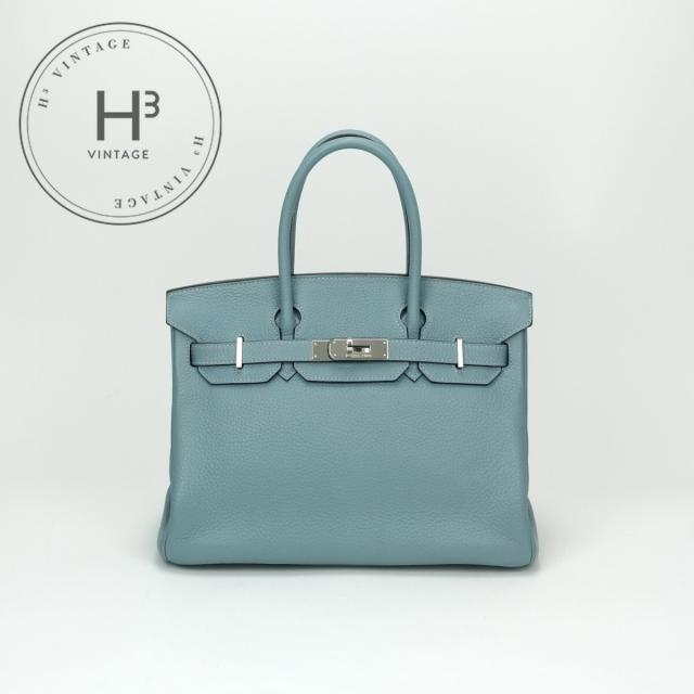 エルメス HERMES バーキン30 バーキン 30 バッグ トートバッグ トゴ シエル Ciel ブルー blue 青 シルバー金具 ハンドバッグ