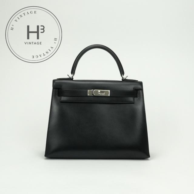 エルメス HERMES ケリー28 ケリー 28 バッグ トートバッグ ショルダーバッグ ボックスカーフ ノワール noir ブラック Black 黒