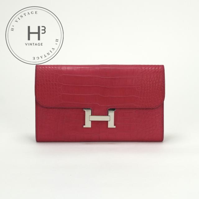 エルメス HERMES コンスタンスロング コンスタンス ロング 財布 長財布 ロングウォレット アリゲーター クロコダイル
