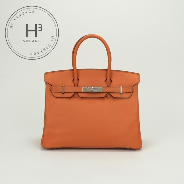 エルメス HERMES バーキン30 バーキン 30 バッグ トートバッグ エプソン オレンジ Orange シルバー金具 ヴォーエプソン ハンドバッグ