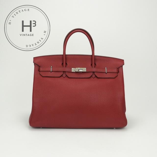 エルメス HERMES バーキン40 バーキン 40 バッグ トートバッグ トゴ ルビー Ruby レッド Red 赤 シルバー金具 ハンドバッグ