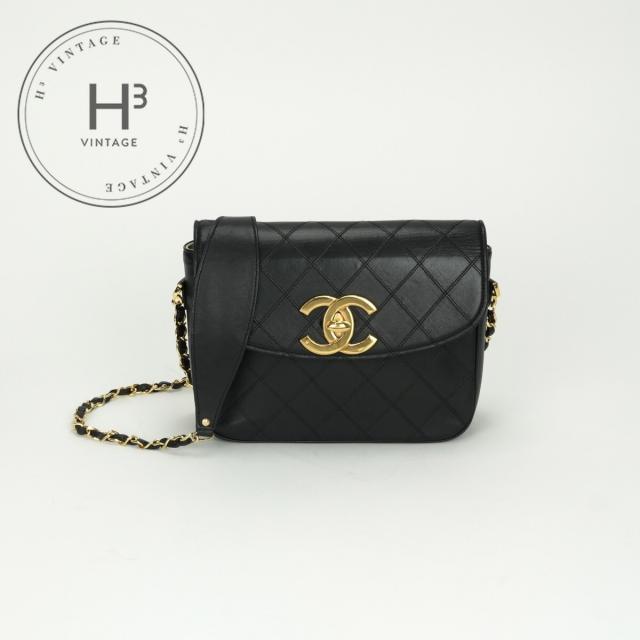 シャネル CHANEL ビコローレ バッグ ショルダーバッグ ラムスキン ブラック 黒 ゴールド金具 チェーンショルダーバッグ ココマーク